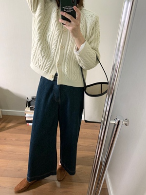 秋季新款复古直筒显瘦高腰九分牛仔阔腿裤女