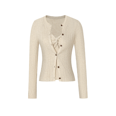 GCRUES扭结设计气质两件套开衫