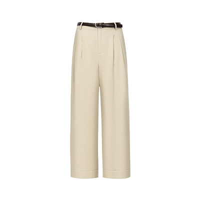 gcrues天丝棉翻边阔腿裤