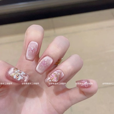 【万事大吉】立体醒狮手作灯笼春节新年款清透玻璃珠 显白穿戴甲