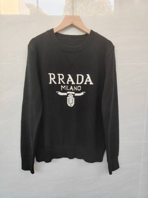 秋冬字母提花圆领长袖针织衫毛衣宽松打外穿底男女同款上衣3343