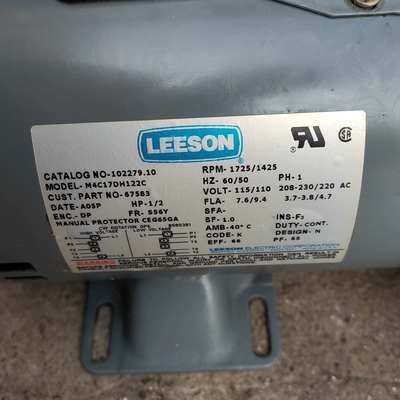 M4C17DH122C LEESON 压力炸锅电机泵头配件议价维修