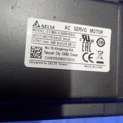 ECMA-CA0910SS 台达AC伺服电机 1.0kw 3000转 110V议价维修