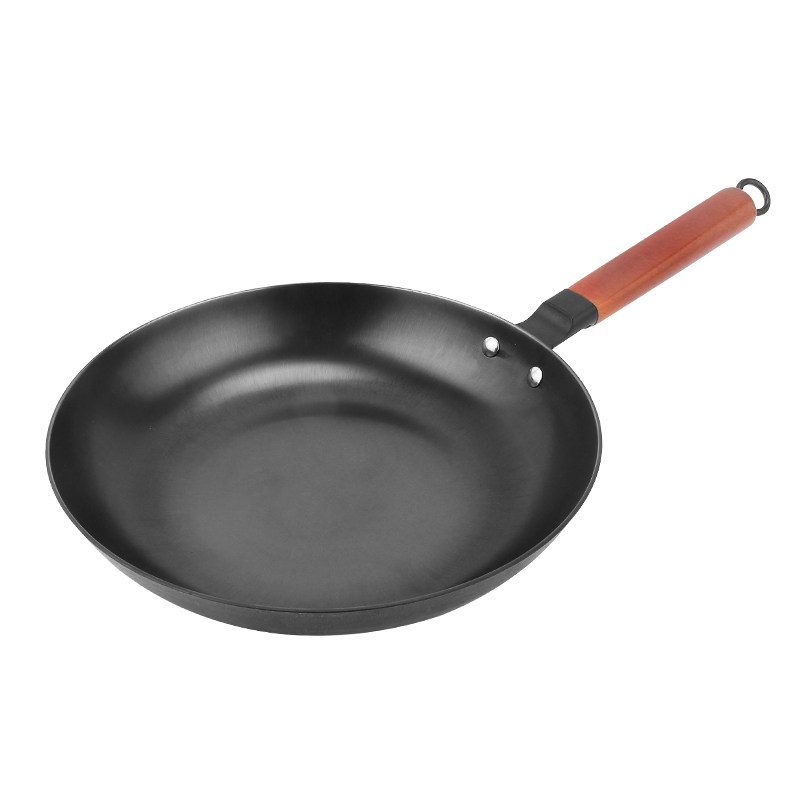 五金优选 28cm真不锈铸铁煎锅家用无油烟电磁燃气通用锅具_虎窝淘