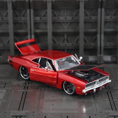 新款 美驰图仿真1969款Charger R/T合金车模摆件静态超跑滑行玩具