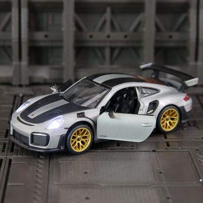 新款 仿真911 GT2 RS合金汽车模型摆件车门可开儿童超跑赛车