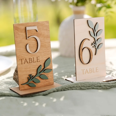 Wedding Table Number Decorations 婚礼桌号牌席位卡餐桌数字牌