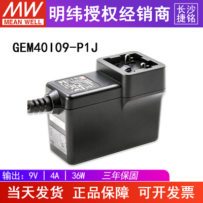 台湾明纬GEM40I09-P1J开关电源可换插头电源适配器 不含插头