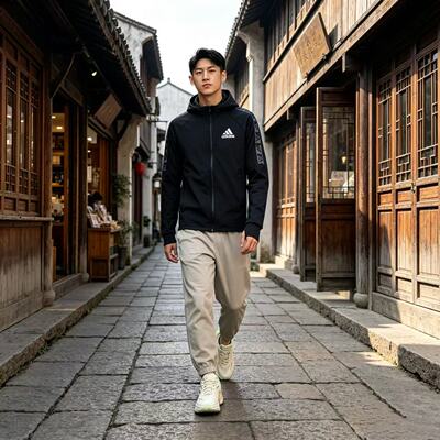 正品Adidas阿迪达斯M MT FZ HD男子运动修身连帽夹克外套 GV5302