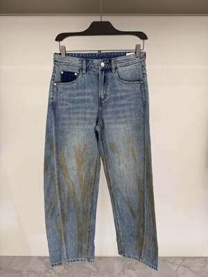 Cavalli Class 26春夏新款 男士时尚印花直筒牛仔裤 CM052F1542