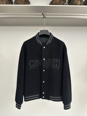 Cavalli Class 25秋冬新款 男士时尚字母钉珠休闲夹克CM362E4569