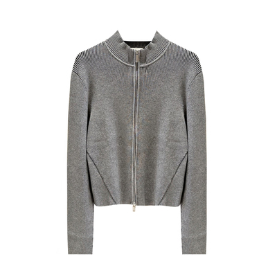 CK Jeans国内代购2025年秋冬新款女士修身拉链针织开衫44D369G