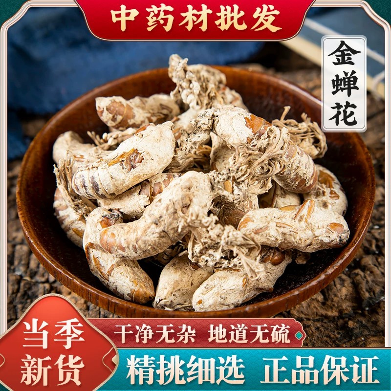 正宗新货金蝉花精选蝉花虫草孢子中药材知了花禅花人工挑选干货