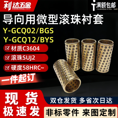 BYS/BGS3/4/5/6/8/10-10/15/20微型滚珠衬套导向用滑套Y-GCQ02/12