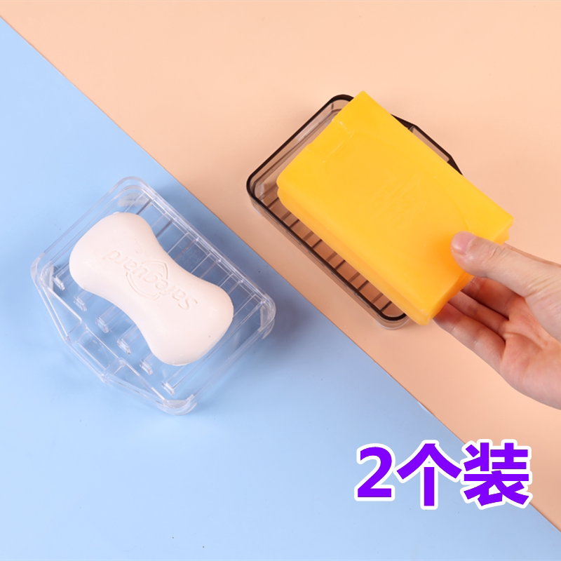 透明导流免打孔硅胶防滑肥皂盒沥水家用不积轻奢香皂盒置物架简约