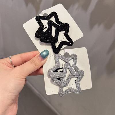 4.19韩国东大门baket发饰亮片星星爱心刘海夹BB夹