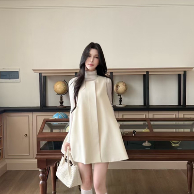 VANE时尚韩系宽松百搭马甲裙