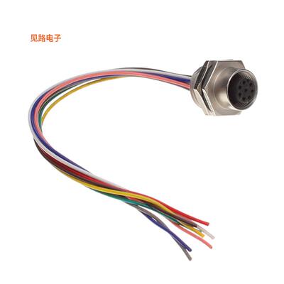 M12A-08PFFS-SH8C15 -[全新CONN RCPT FML 8P WIR LEAD 0.49']