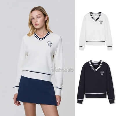 韩代｜女士塞尔吉奥Sergio Tacchini网球运动V领针织衫｜26秋