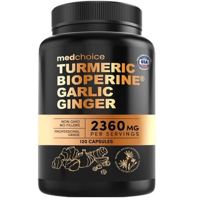 美国MEDCHOICE 4合1姜黄素和大蒜素补充剂 含Bioperine 2360毫克