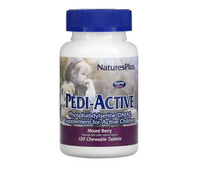 现货美国NaturesPlus Pedi-Active活性儿童大脑补充剂注意力120片