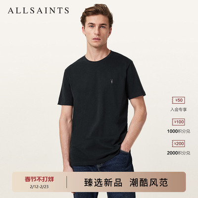 ALLSAINTS男士圆领T恤
