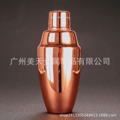 传统三段式调酒器304不锈钢摇酒器调酒雪克壶酒吧用品shaker