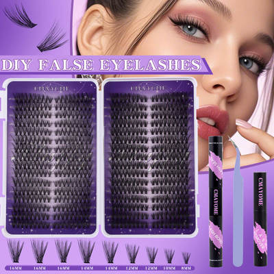 Natural thick D-curve 8-16mm eyelashes自然浓密D曲假眼睫毛