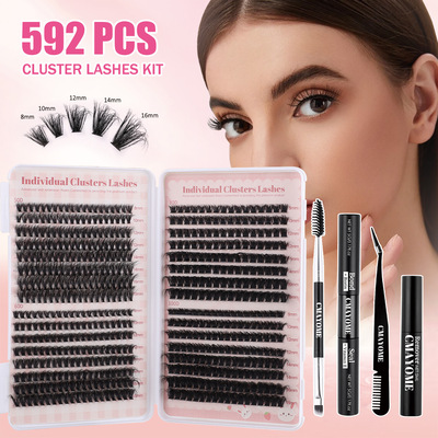 DIY640 cluster large capacity D-curve mixed false eyelashes