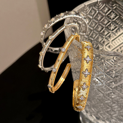 布契风手镯开口拉丝织金手链