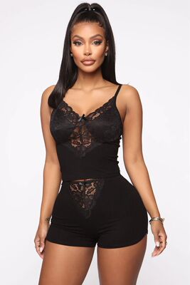 2022 Homewear Fashion Comfortable Lace Pajama Set睡衣套装