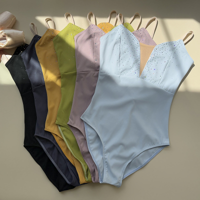 ModLatBal Dance 芭蕾舞蹈服吊带带钻连体服体操服瑜伽服空中练功