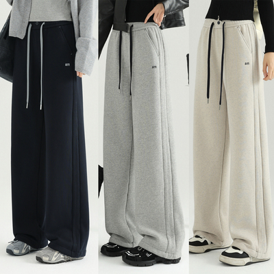 女童加绒卫裤冬季新款