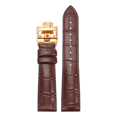 适配江诗丹顿氟橡胶贴牛皮手表带