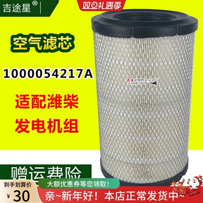 1000054217A空气格滤芯适配潍柴锐动力发电机组30536003客车K1627