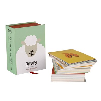 英文原版 Chineasy 100 Postcards 汉字教学100张明信片 学汉字