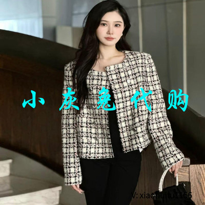 小灰兔专柜正品代购2025秋冬款格子小香外套5400837-4k15021-001