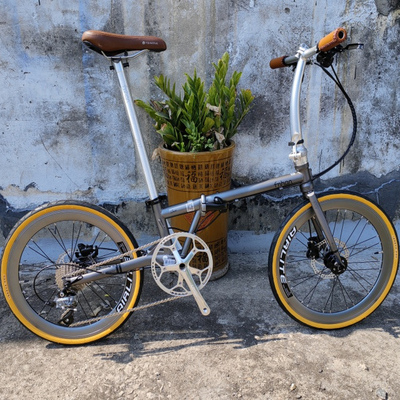 Fnhon风行FGD2018蚂蚁腿复古钢架折叠自行车20寸22寸9速10速鹅颈