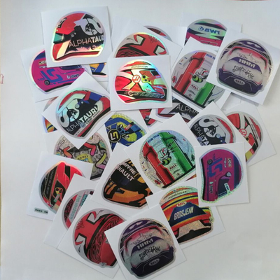 定制车贴适用于F1方程式赛车手头盔磁片贴镭射贴纸冰箱磁贴 7527