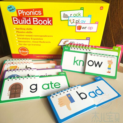 英语启蒙自然拼读闪卡72组词根