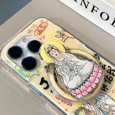 适用meizu18pro魅族21note无界版9国潮风菩萨会保佑好运6plus/T谷歌20磁吸支架17全包X传音tecno女INFINIXHOT