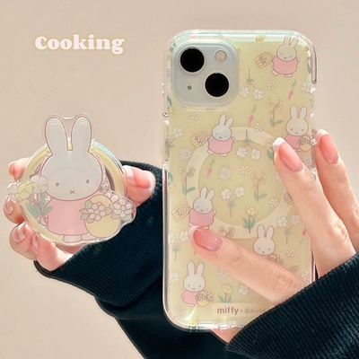 适用meizu18pro魅族21note无界版note9夏日奶黄花篮米菲兔6plus/T新品20磁吸支架保护套17全包X8软套女款16新