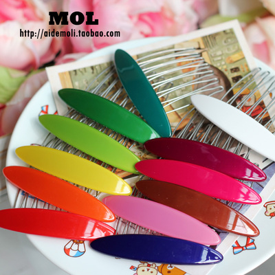 韩国进口椭圆多色发饰