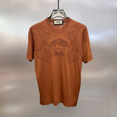 欧货伊力特26早春夏季薄款花提男短袖T恤圆领针织衫休闲半袖上衣