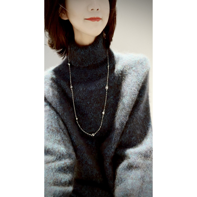 油画混彩花式羊毛羊绒拉绒针织衫