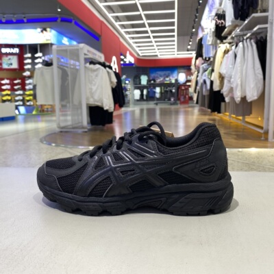 ASICS亚瑟士女款休闲鞋JOG 100T黑色复古慢跑运动鞋1022A335-001