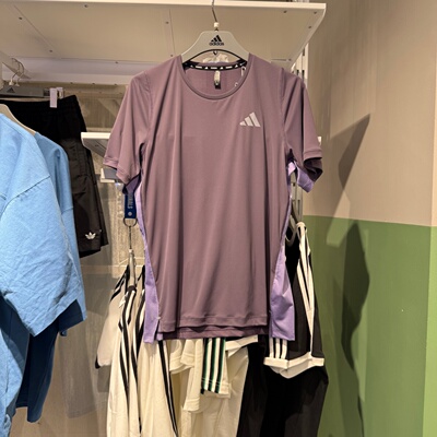 Adidas阿迪达斯短袖男子梭织速干透气户外健身跑步运动T恤 KZ5038