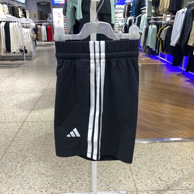 正品Adidas阿迪达斯女短裤26夏款三条纹针织休闲运动裤 JD0908