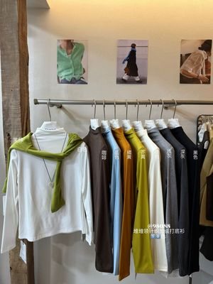 ThankQ秋冬新款宽松显瘦百搭圆领长袖针织衫女上衣加绒加厚打底衫