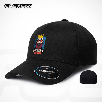 FLEXFIT NU系列硬顶刺绣棒球帽防晒遮阳全封闭弹力鸭舌帽子父亲节